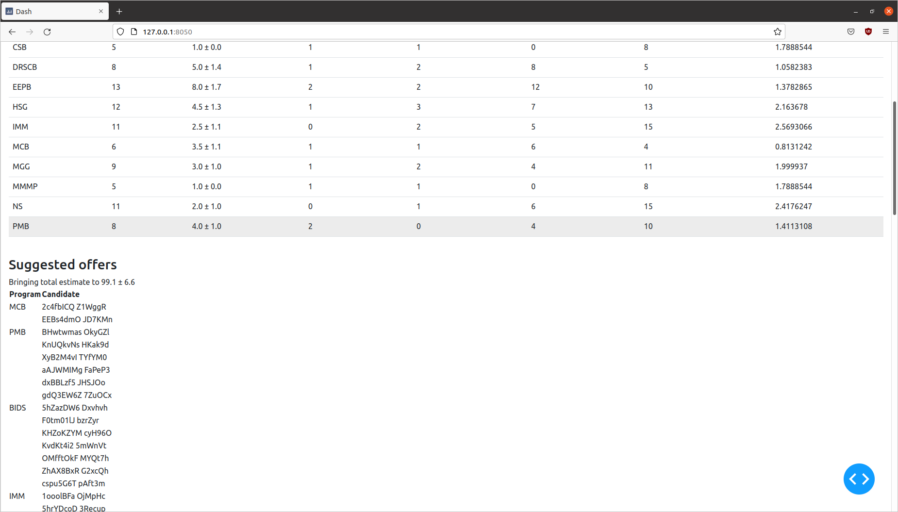 Web application · AdmissionsSimulation.jl